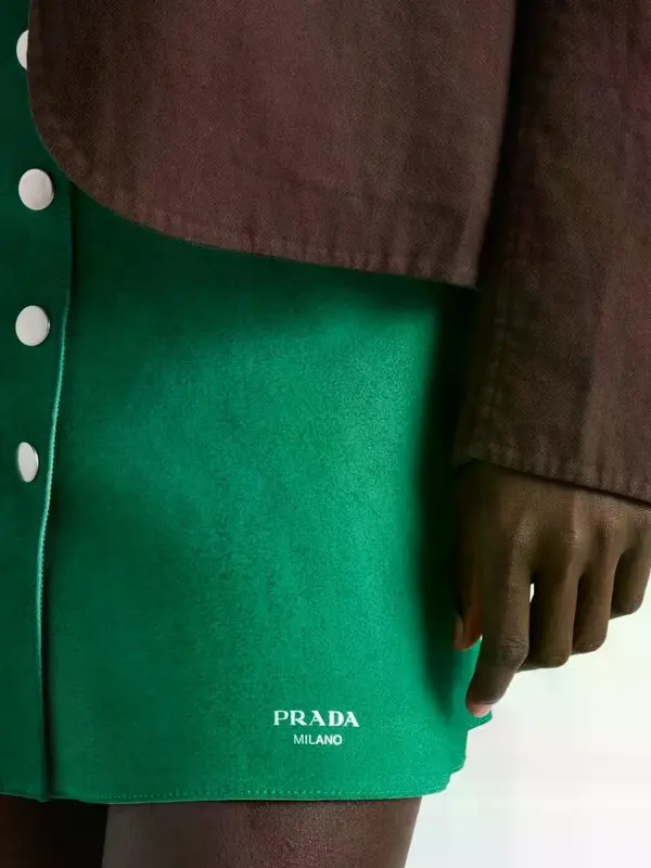 Prada Suede Mini Skirt