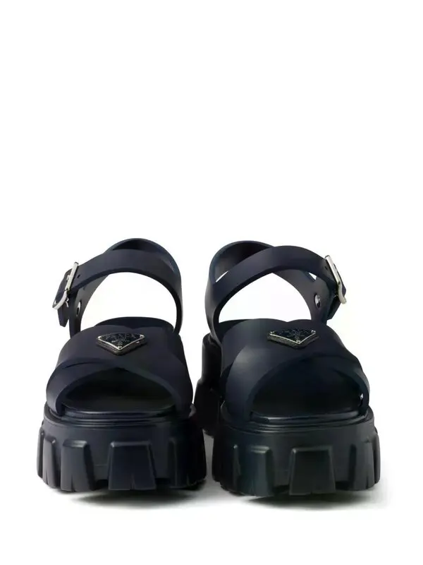 Prada 55mm Monolith Sandals - Blue