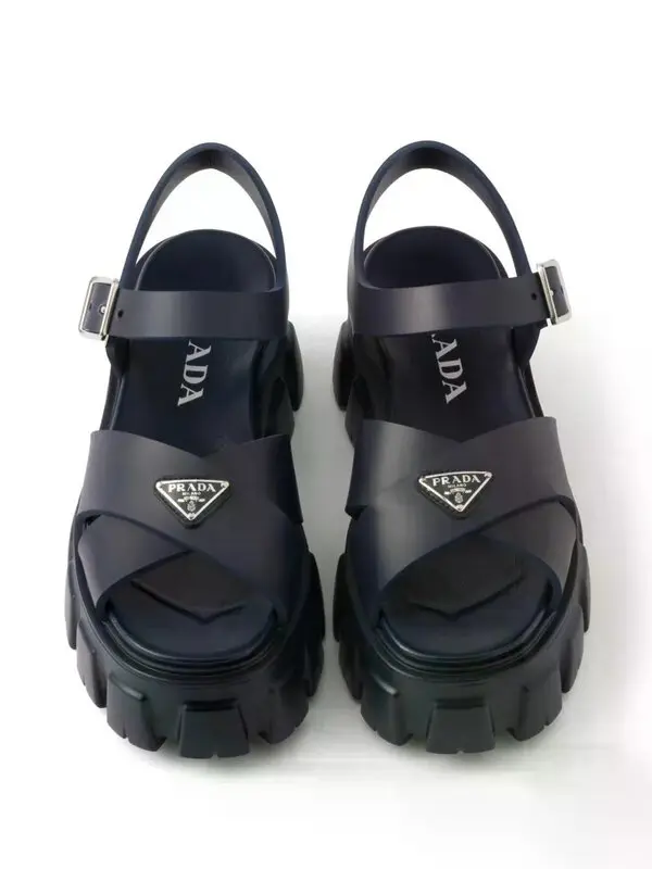 Prada 55mm Monolith Sandals - Blue
