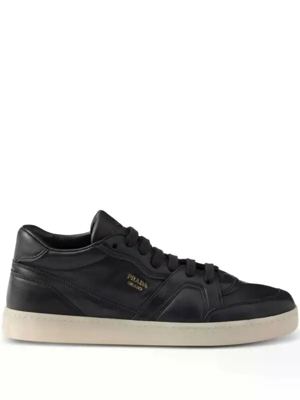 Prada Leather Sneakers - Black