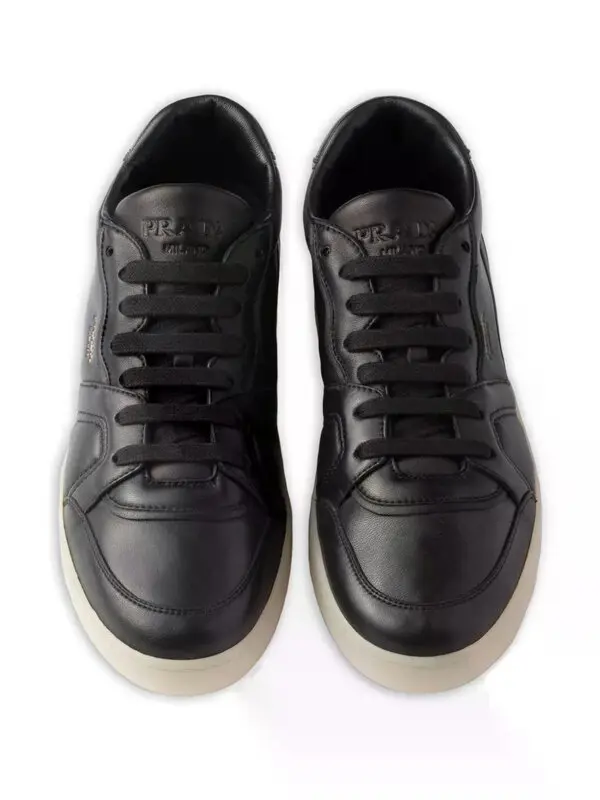 Prada Leather Sneakers - Black