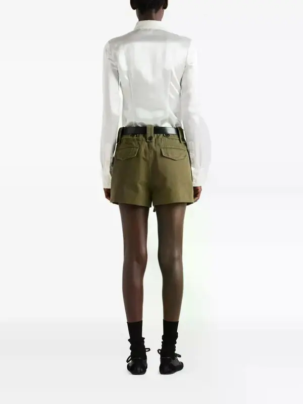 Prada Washed Chevron Shorts