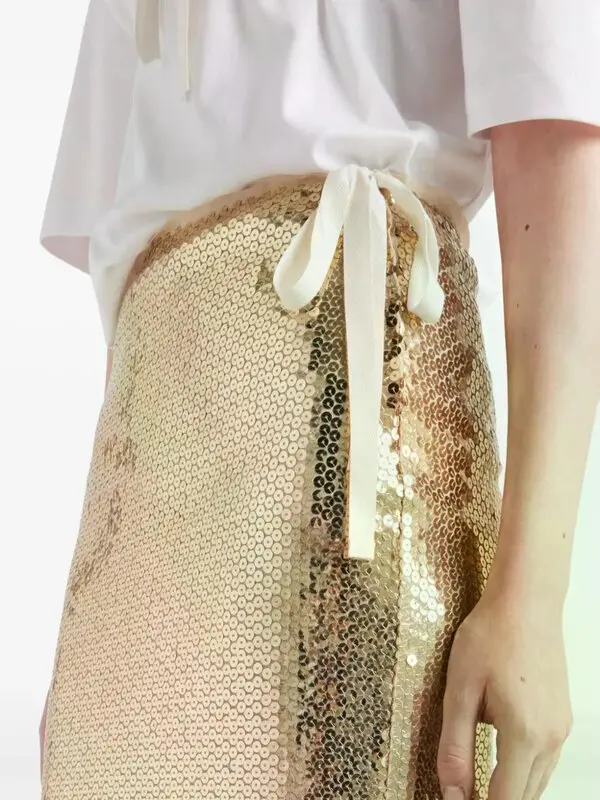 Prada Sequinned Skirt - Gold