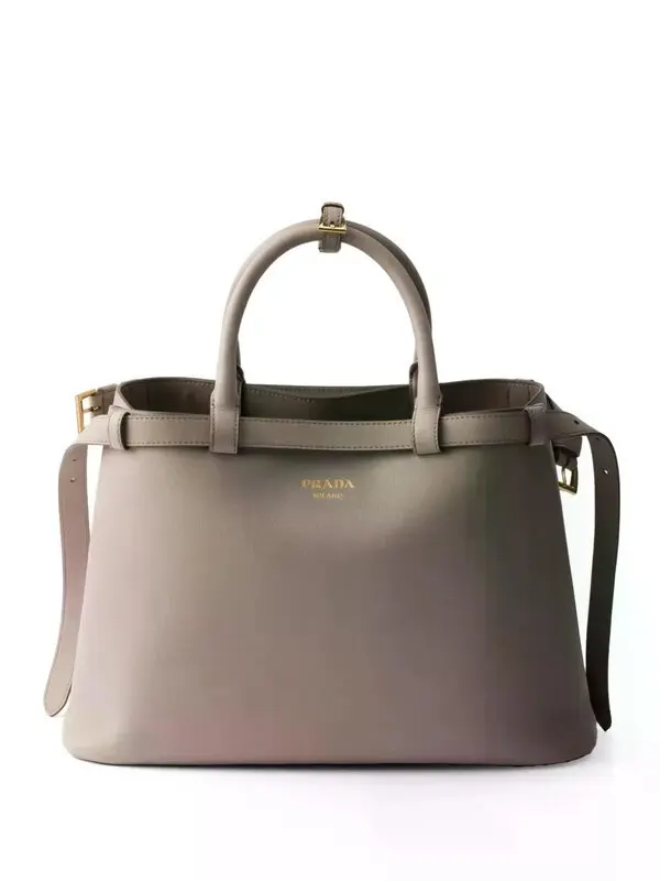 Prada Medium Buckle Tote - Grey