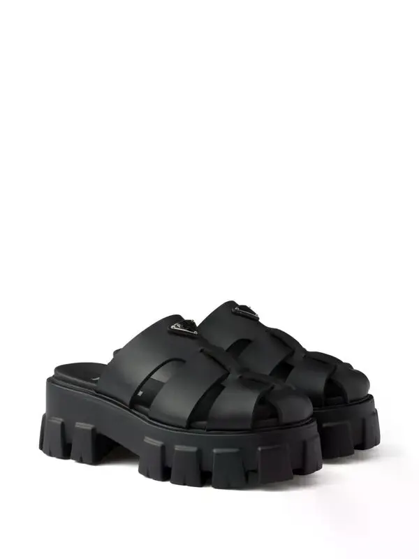 Prada Monolith Caged Sandals