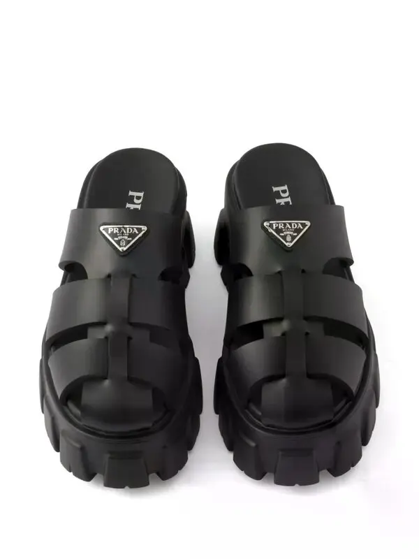 Prada Monolith Caged Sandals