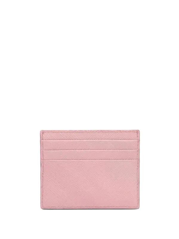 Prada Saffiano Leather Card Holder - Pink