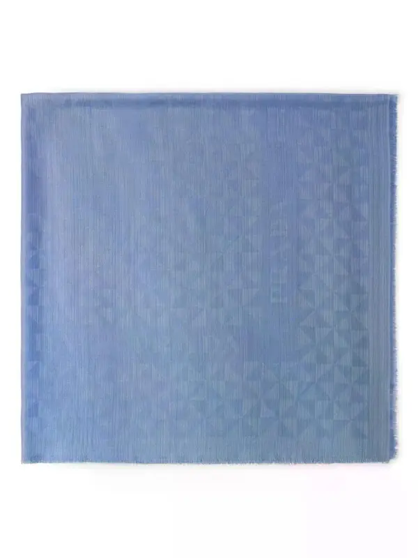Prada Wool-silk Blend Scarf - Blue