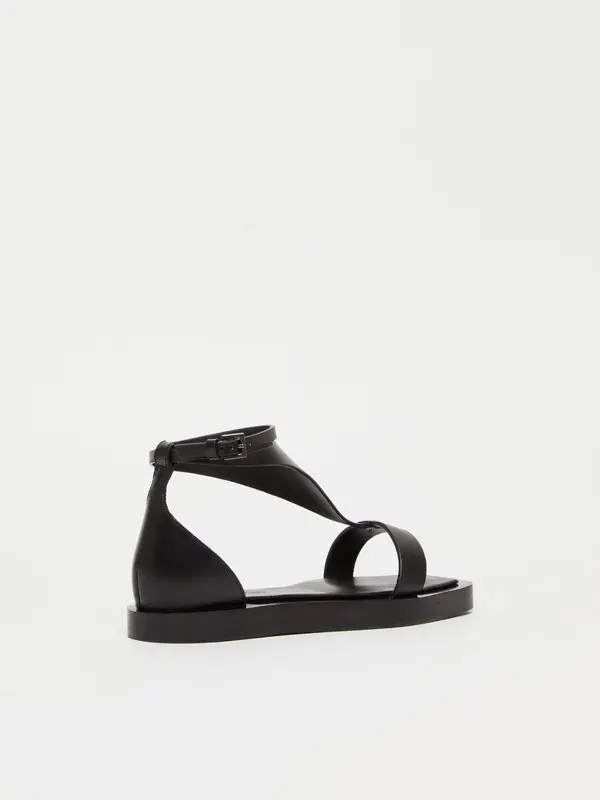 Max Mara Flat Leather T-bar Sandals