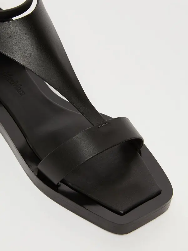 Max Mara Flat Leather T-bar Sandals