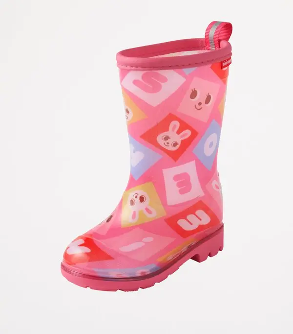 MIKI HOUSE Rabbit Print Rain Boots