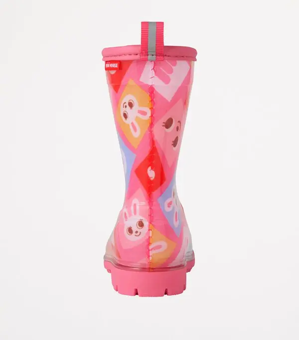 MIKI HOUSE Rabbit Print Rain Boots
