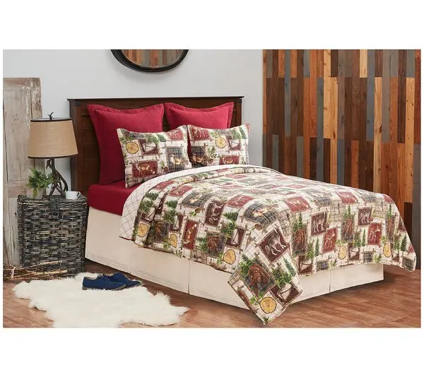 VALERIE PARR HILL Bryson Retreat King 3 Piece Cotton Quilt Set Valerie - One-color