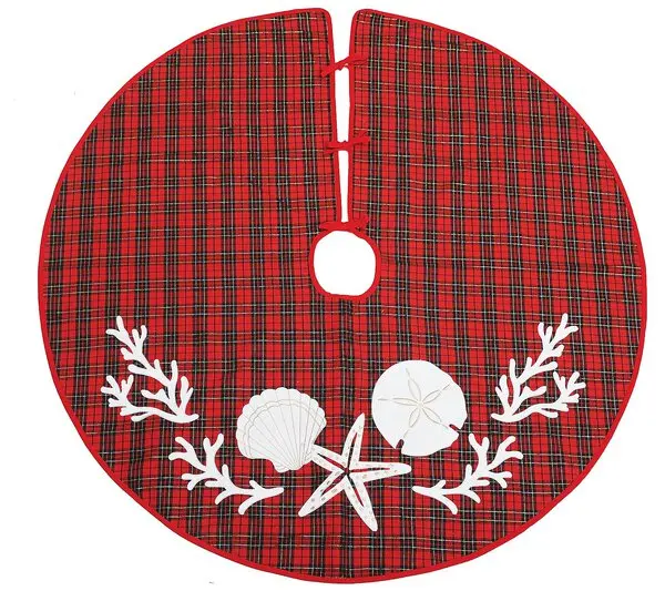 VALERIE PARR HILL Seaside Plaid Treeskirt Valerie - One-color