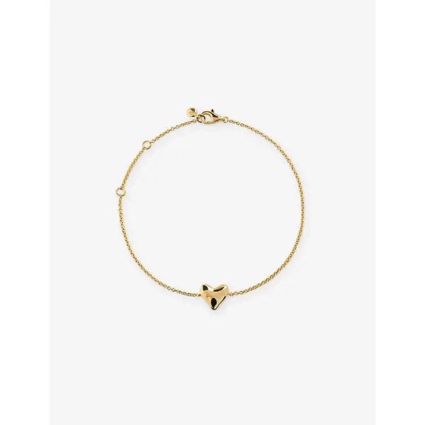 Monica Vinader Heart-charm Bracelet - Gold