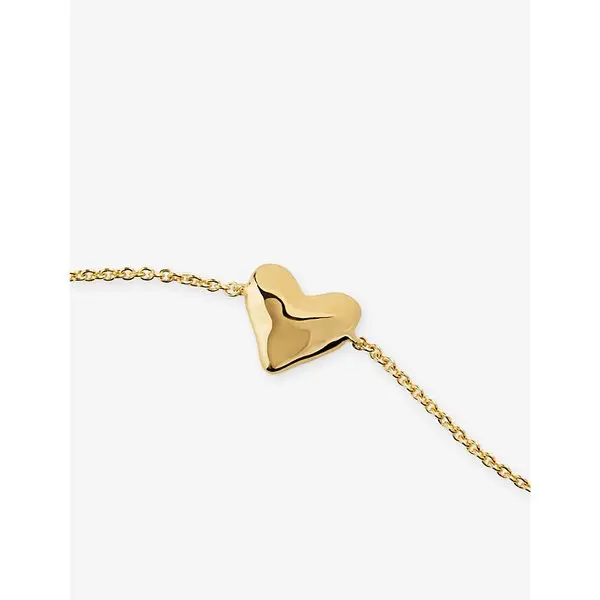 Monica Vinader Heart-charm Bracelet - Gold