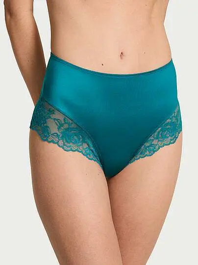 Victoria's Secret Very Sexy Smooth Lace-trim High-waist Brief Panty - Blue