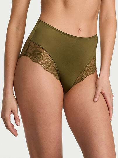 Victoria's Secret Very Sexy Smooth Lace-trim High-waist Brief Panty - Green