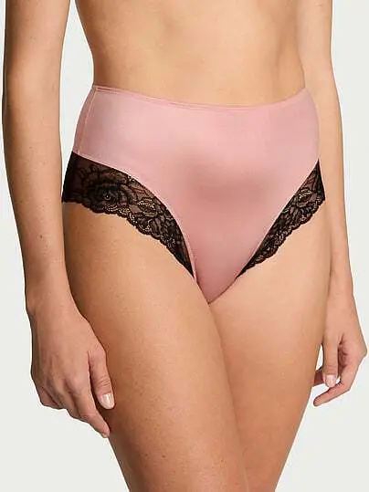 Victoria's Secret Very Sexy Smooth Lace-trim High-waist Brief Panty - Pink