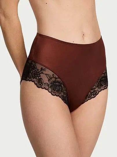 Victoria's Secret Very Sexy Smooth Lace-trim High-waist Brief Panty - Red