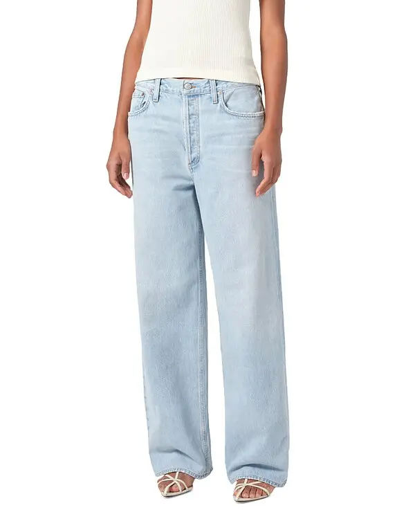 AGOLDE Low Slung Baggy Straight Leg Jeans - Spark