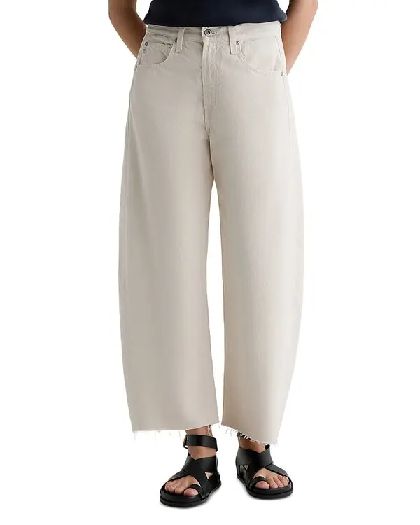 Ag Hattie High-rise Cropped Barrel Jeans - Opal Stone