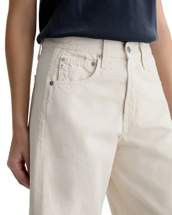 Ag Hattie High-rise Cropped Barrel Jeans - Opal Stone
