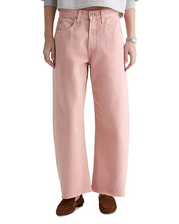 Ag Hattie High-rise Cropped Barrel Jeans - Sulfur Sparkling Rose