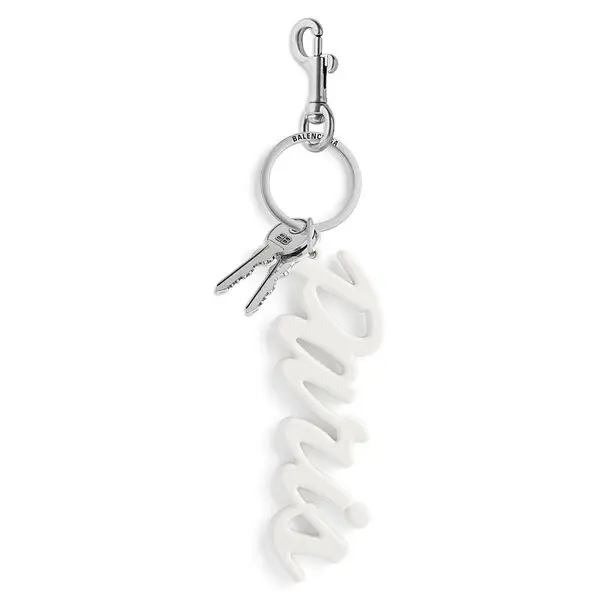 Balenciaga Paris Charm/keychain - White