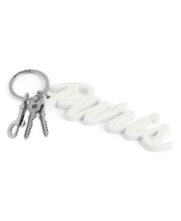 Balenciaga Paris Charm/keychain - White