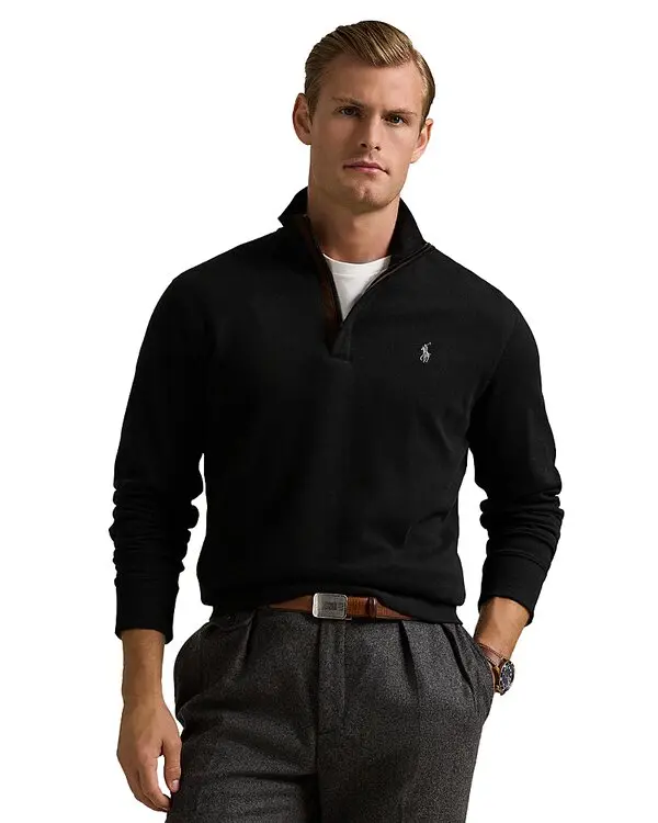 Polo Ralph Lauren Long Sleeve Quarter Zip Pullover - Black