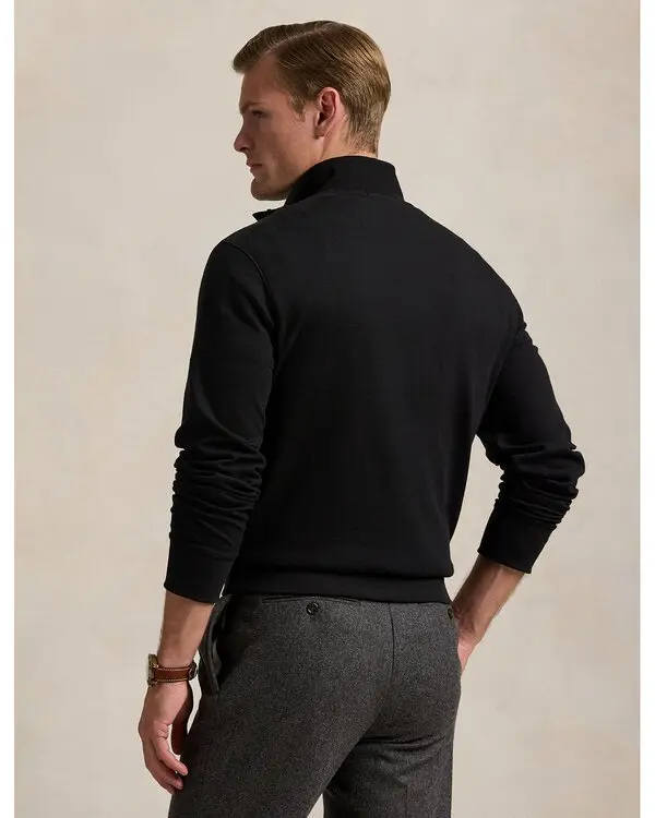 Polo Ralph Lauren Long Sleeve Quarter Zip Pullover - Black