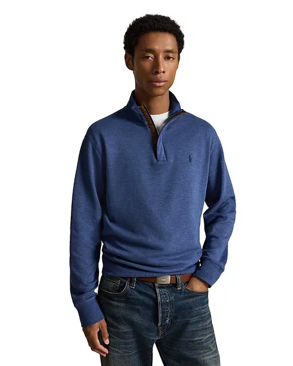 Polo Ralph Lauren Long Sleeve Quarter Zip Pullover - Blue