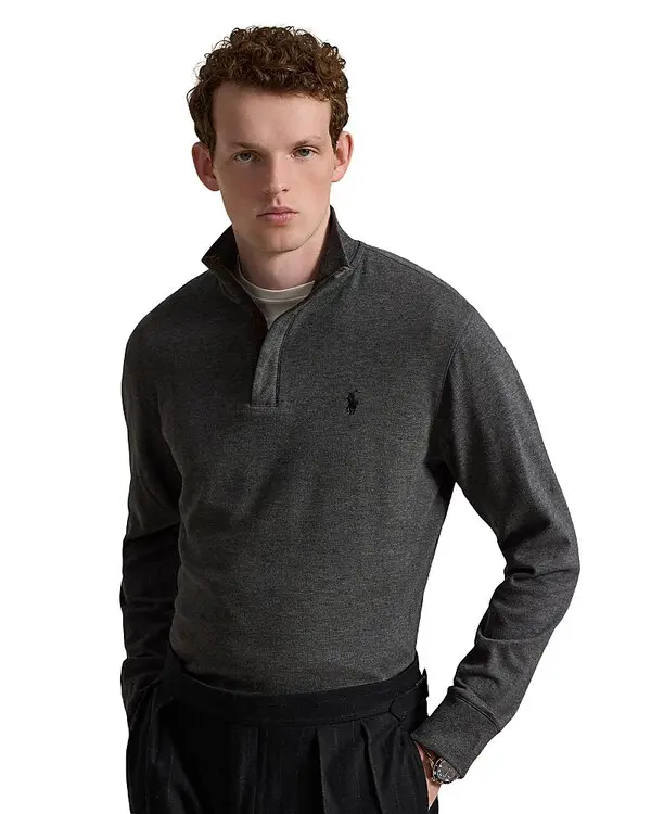 Polo Ralph Lauren Long Sleeve Quarter Zip Pullover - Windsor Heather