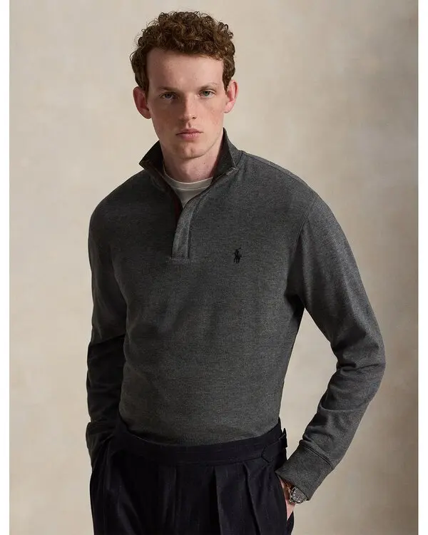 Polo Ralph Lauren Long Sleeve Quarter Zip Pullover - Windsor Heather