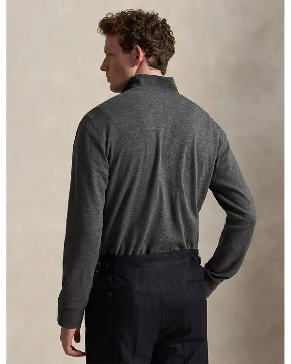Polo Ralph Lauren Long Sleeve Quarter Zip Pullover - Windsor Heather