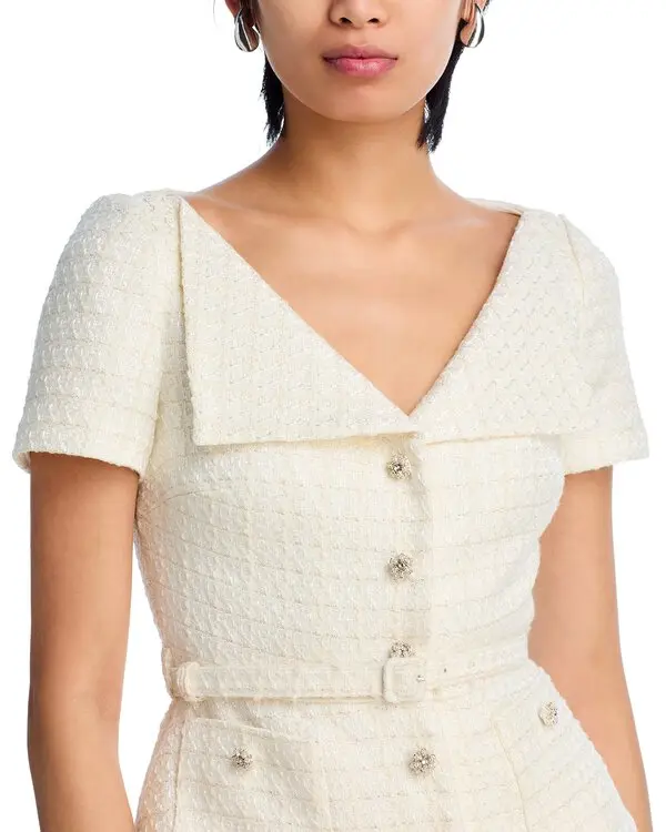 Self-Portrait Tailored Crepe Maxi Dress - Cream - 50% Off | Editorialist