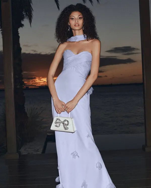SELF-PORTRAIT Georgette Applique Gown