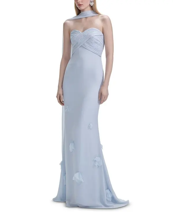 SELF-PORTRAIT Georgette Applique Gown