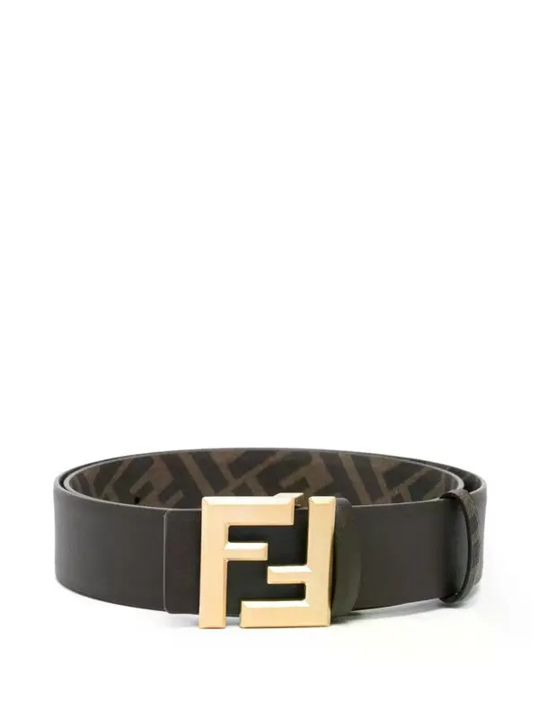 Fendi Ff Squared Reversible Belt - Brown