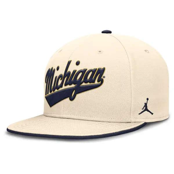 JORDAN Michigan Wolverines Primetime True Fitted Hat