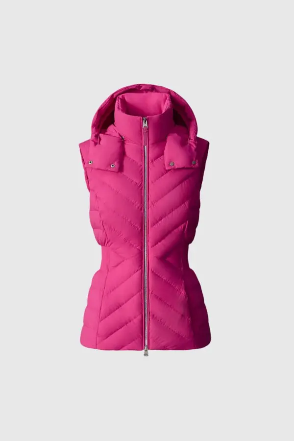 Mackage Hoshi Light Down Hooded Vest - Azalea