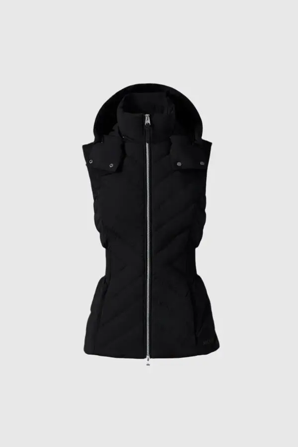 Mackage Hoshi Light Down Hooded Vest - Black