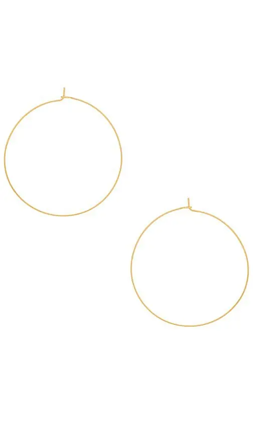 LUV AJ Capri Wire Hoops - 14k Antique Gold