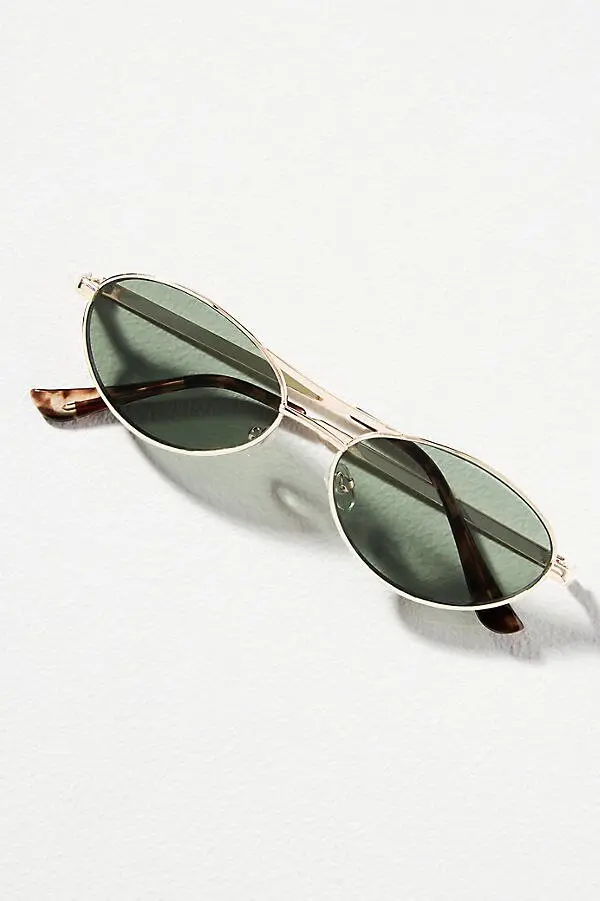 Anthropologie Oval Aviator Sunglasses In Black - 17% Off  display picture 2