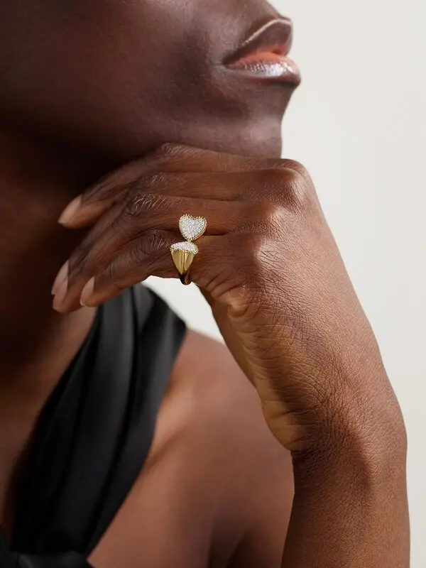 Yvonne Léon Double Coeur 9-karat Diamond Ring