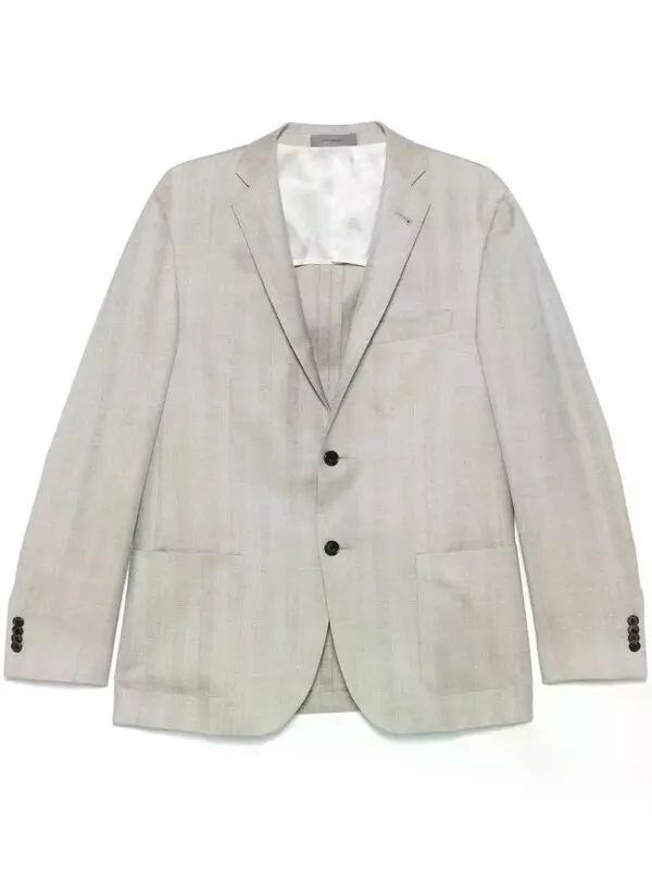 Corneliani Herringbone-pattern Blazer - Grey
