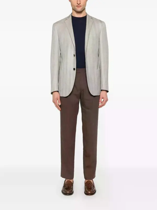 Corneliani Herringbone-pattern Blazer - Grey