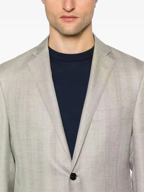 Corneliani Herringbone-pattern Blazer - Grey