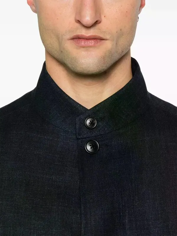 Zegna Slub-texture Jacket - Blue